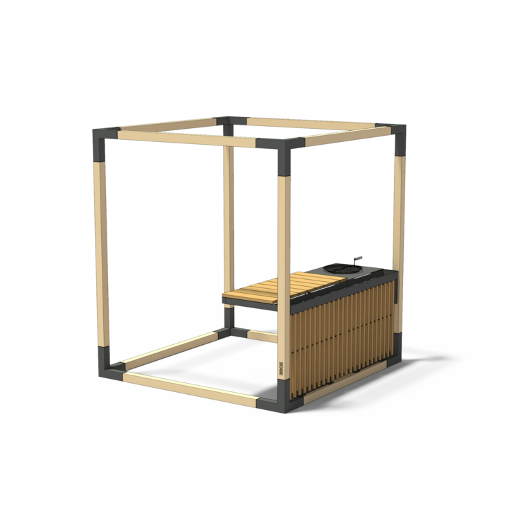 outdoor kitchen with circular BBQ area | Egoé life